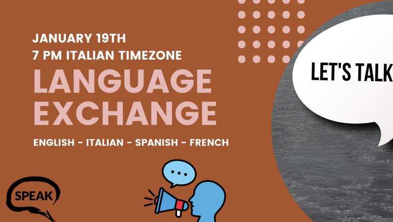 Language Exchange event online - SPEAK